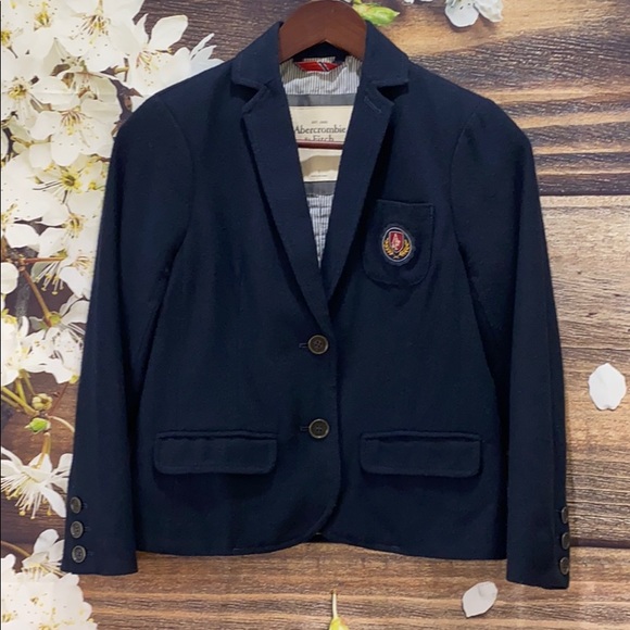 Abercrombie & Fitch | Jackets & Coats | Crest Abercrombie Fitch Navy ...